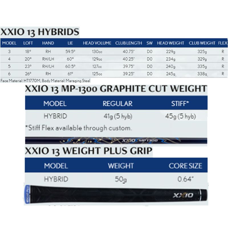 golf clubs hybrids xxio 13 hybrid